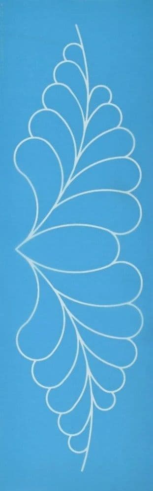 Sweeping Feather Border Stencil