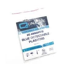 Blue Detectable Plasters Assorted Qualicare Pack 20