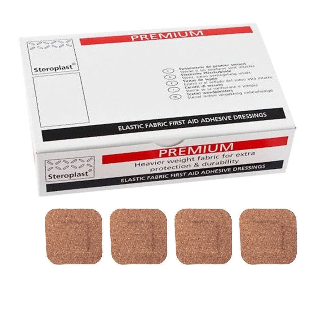 Fabric Plasters Heavyweight 4cm x 4cm Steroplast Pack 50