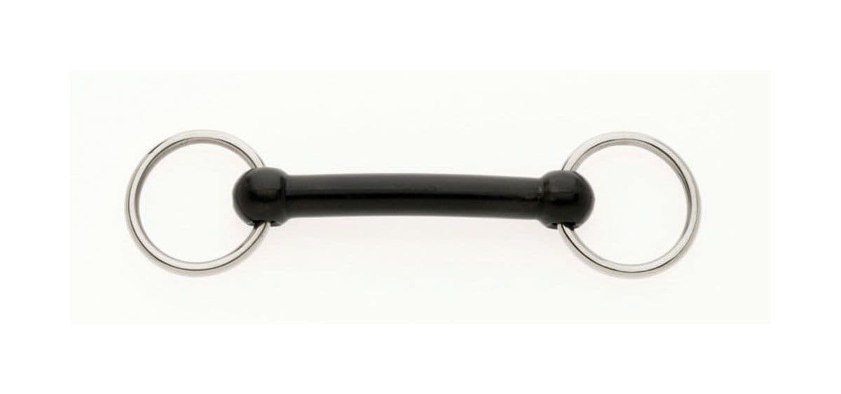 Bradoon Mullen Mouth Bit with steel rings