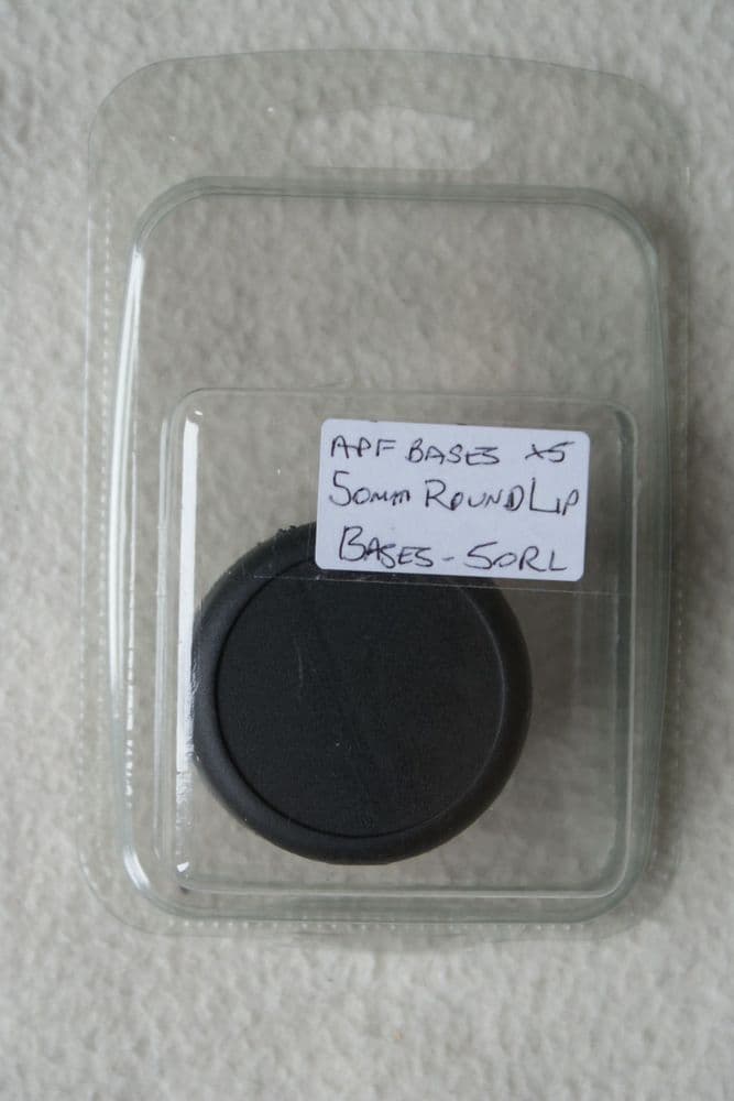 APF Bases-50RL Plastic 50mm Round Lipped Bases