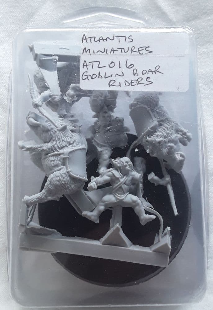 Atlantis Miniatures 28mm ATL016 Goblin Boar Riders x3