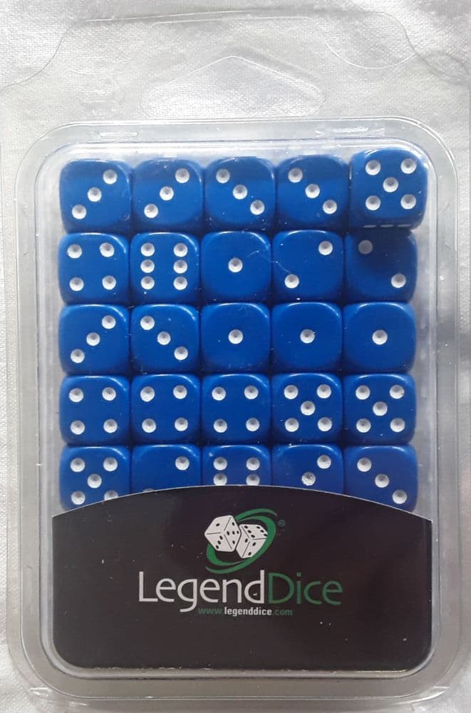 Legend Dice LD05 12mm Mid Blue Opaque Dice