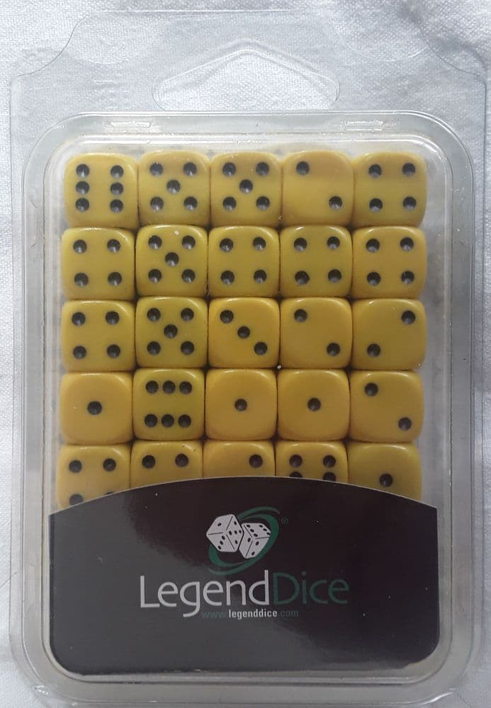 Legend Dice LD10 12mm Yellow Opaque Dice