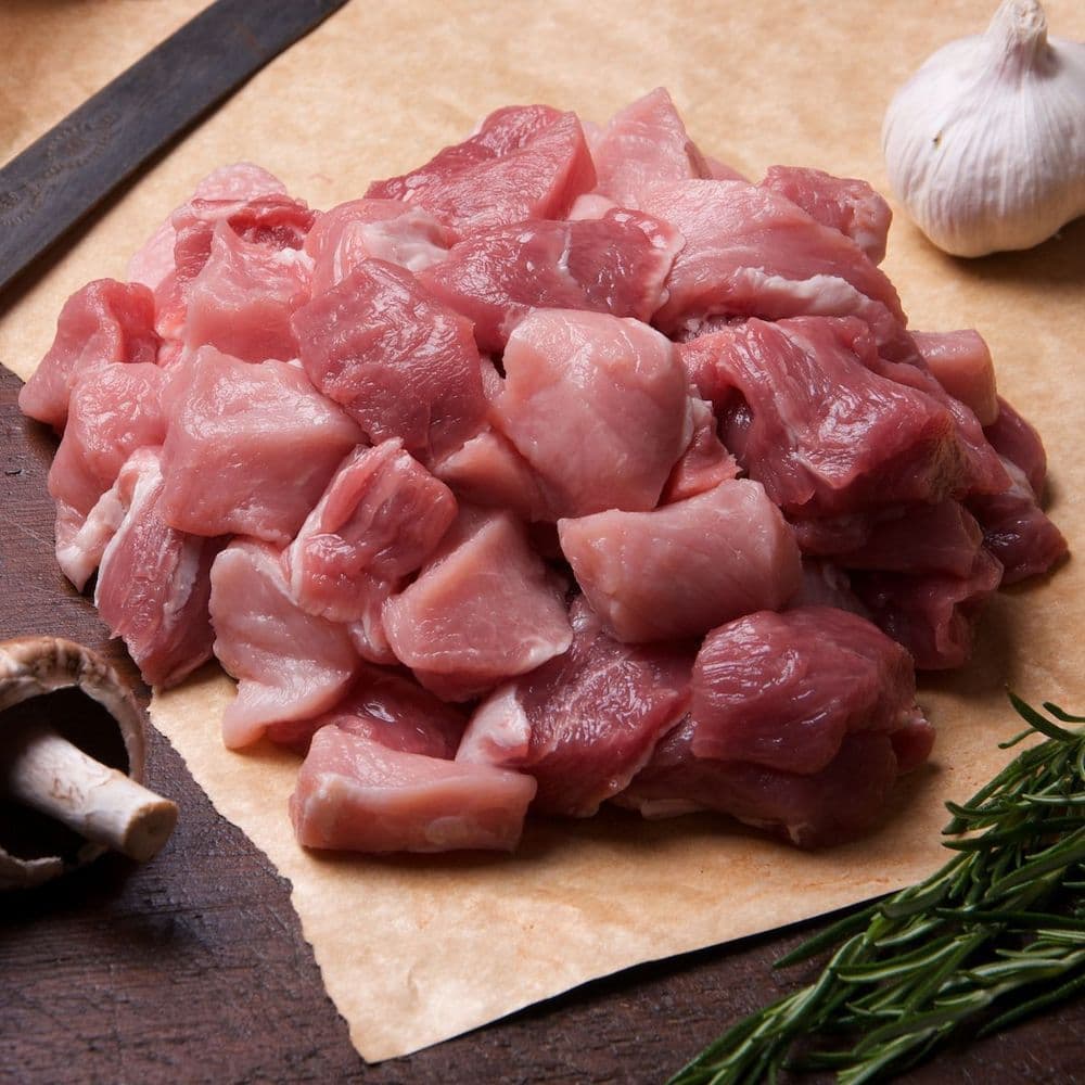 Diced Pork From Outdoor Reared Pigs 450g