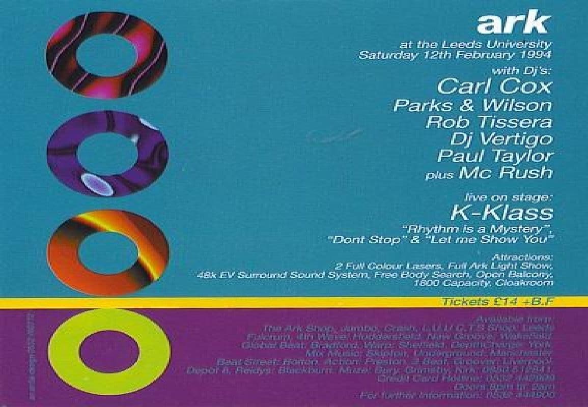 ARK in Leeds Live Classic Club Nights DJ-Sets Compilation 1991 - 1996