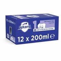 Aptamil Ready-to-Feed Baby Milk Bottles, 12 x 200ml