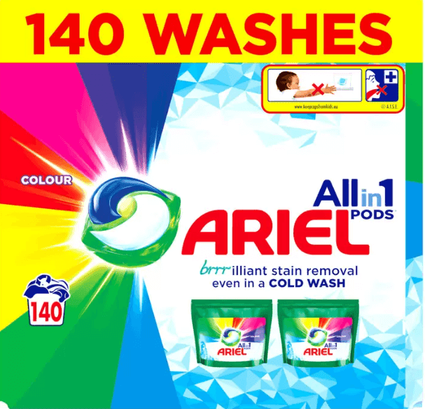 Ariel All in One Colour Pods 140 Wash