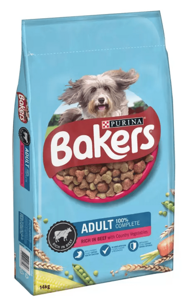 Bakers Adult Dry Dog Food Beef and Veg 14kg