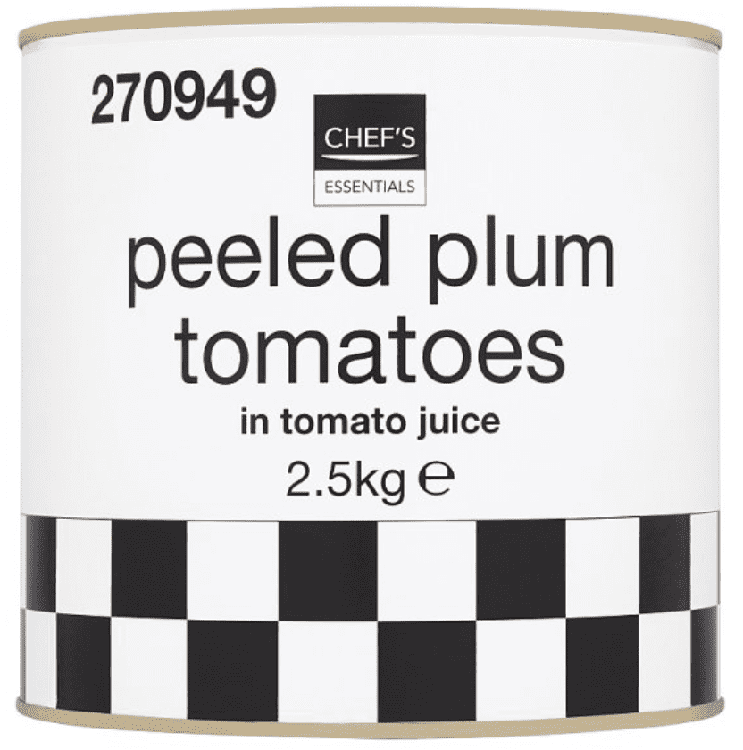 Chef s Essentials Peeled Plum Tomatoes in Tomato Juice 2 5kg Drained ...