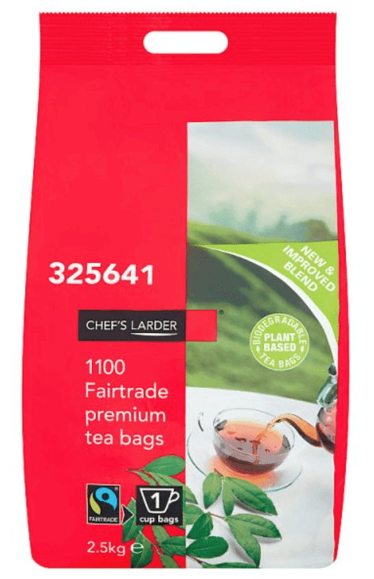 Chef s Larder 1100 Premium Fairtrade Tea Bags 2 5kg