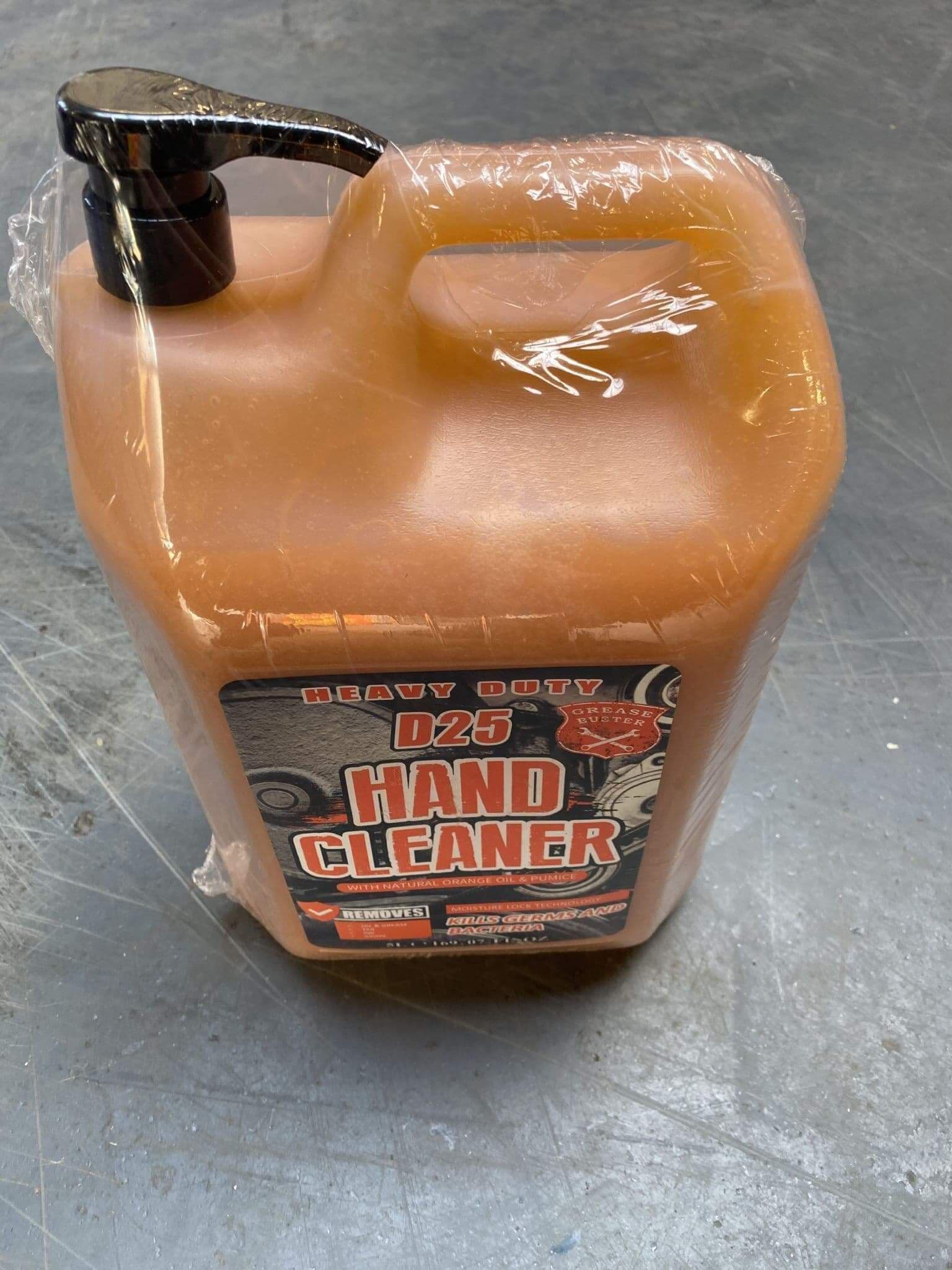 D25 Heavy Duty Industrial Hand Cleaner with Natural Orange Oil & Pumice 5L
