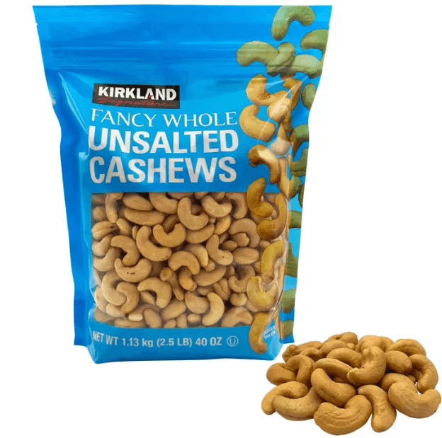 Fancy Whole Unsalted & Roasted Cashews Nuts Kirkland Signature 1 13kg Bag