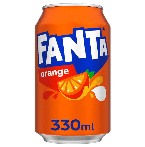 Fanta Orange Fizzy Drinks 330ml case of 24