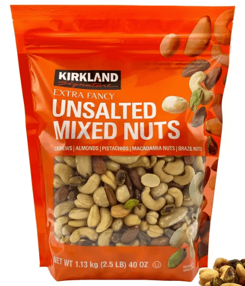 Kirkland Signature Extra Fancy Unsalted Mixed Nuts Cashew Brazil Bag ...