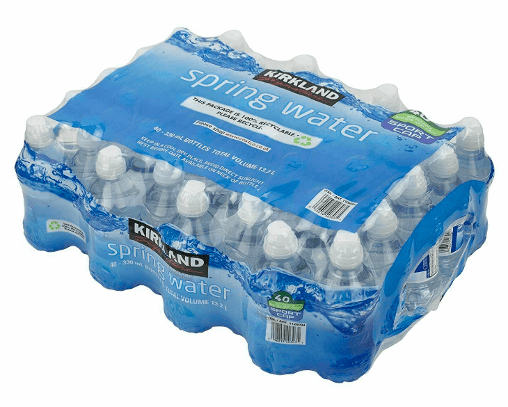 Kirkland Signature Natural Spring Water 40 x 330ml Sports Cap Bottles ...