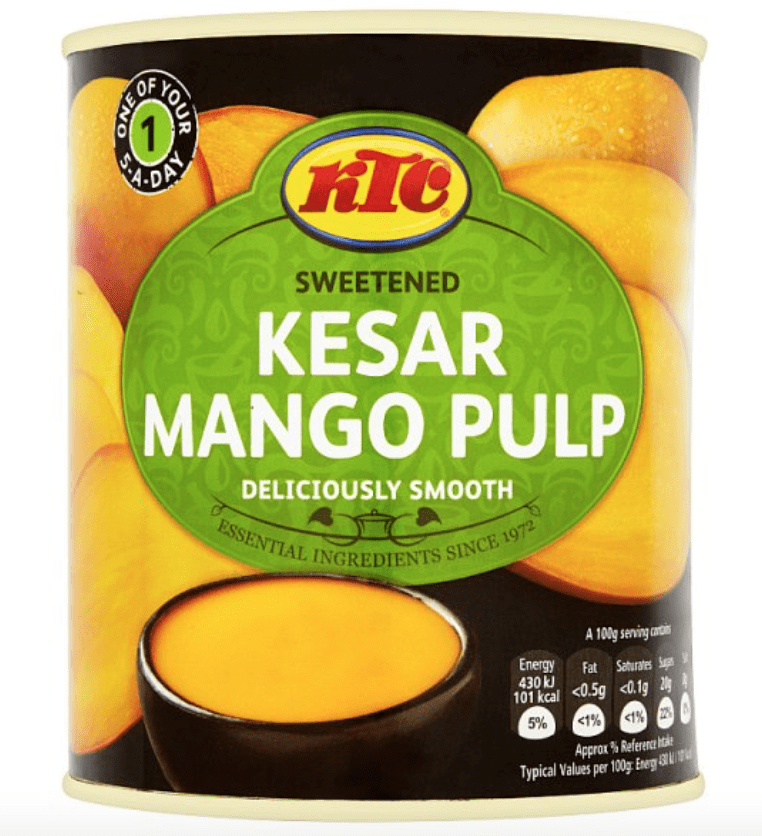 KTC Sweetened Kesar Mango Pulp 850g x 6