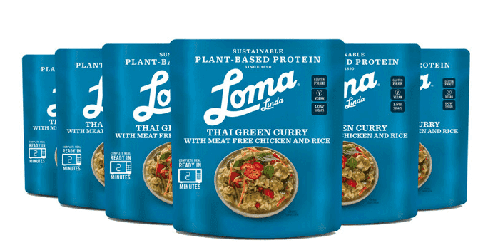 Loma Linda Thai Green Curry With Meat Free Chicken & Rice Gluten Free