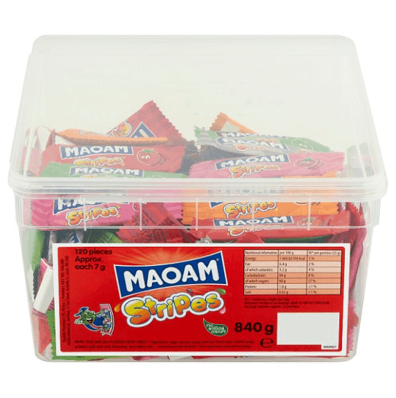 Maoam Stripes - Fruit Flavour Chew 120 Tub