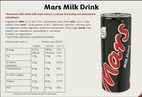Mars Milk Chocolate Ready To Drink Can 250ml Pack of 12