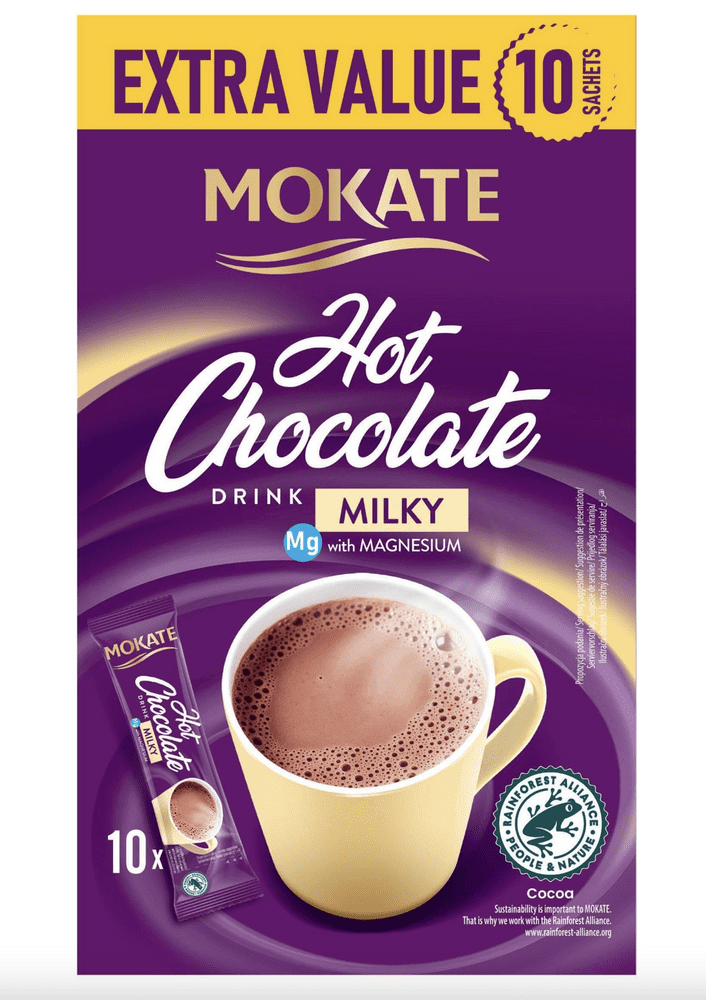 Mokate Instant Hot Chocolate Drink Milky Magnesium 10 Sachets