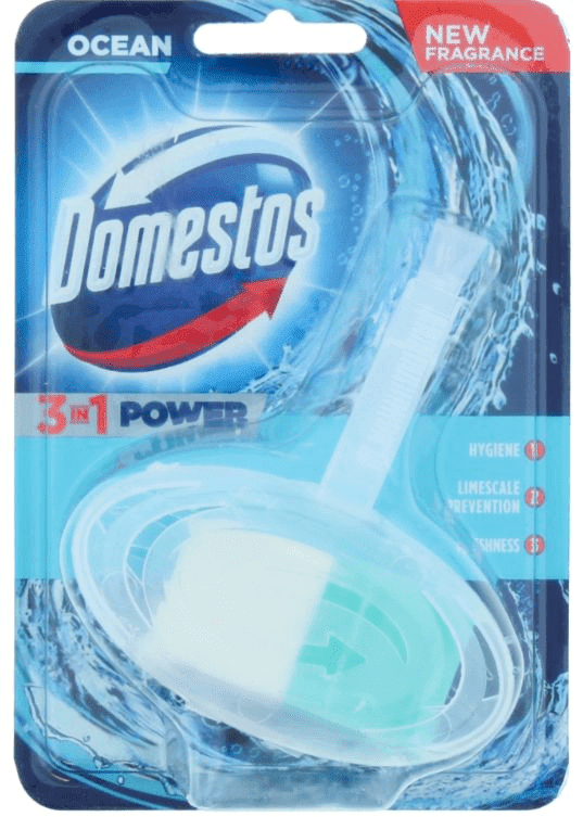 New Fragrance Ocean Domestos 3 in 1 Power Toilet Rim Block