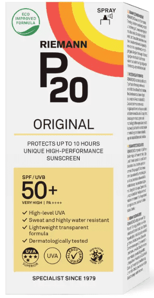 RIEMANN P20 Original SPF50 Plus Spray 200ml Advanced Sunscreen