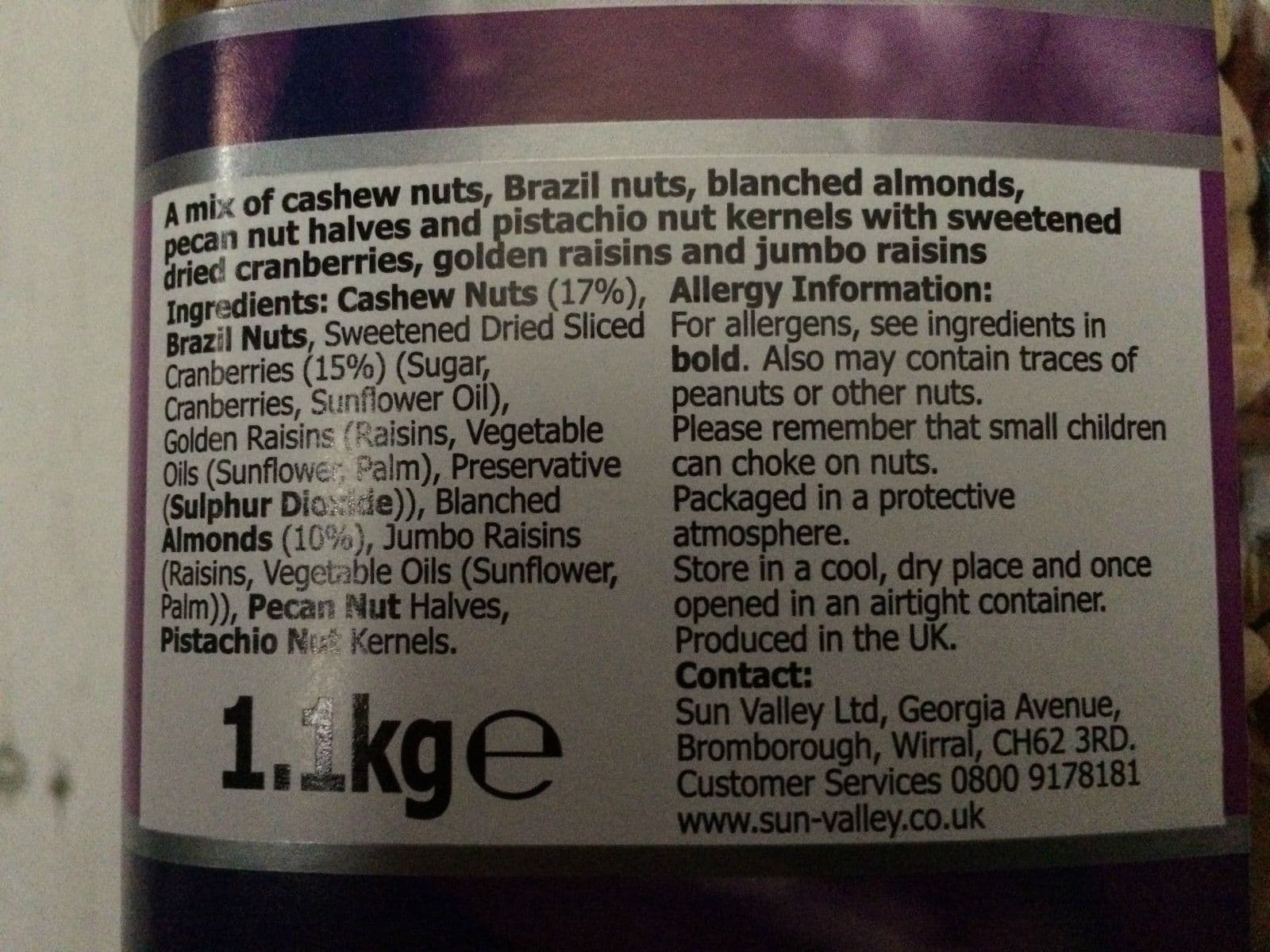 Sun Valley Fruit & Nuts 1 1Kg Tub Natural Selection Brazil Pistachios ...