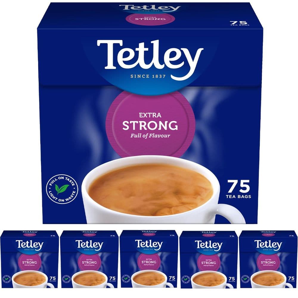 Tetley Extra Strong Black Tea 450 Teabags Pack of 6