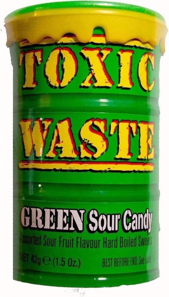 Toxic Waste Green Drum Sour Candy 42 g Extreme Sour Sweets