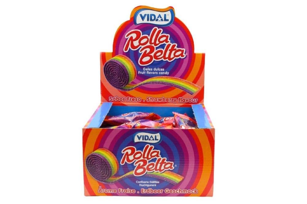 Vidal Rolla Belta Strawberry Candy Rolls 24 Pack