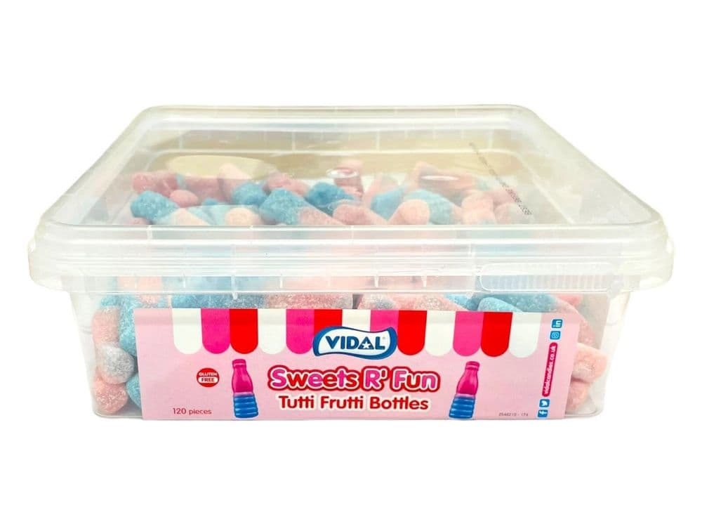 Vidal Sweets R Fun Tutti Frutti Bottles 120 Pieces 720g