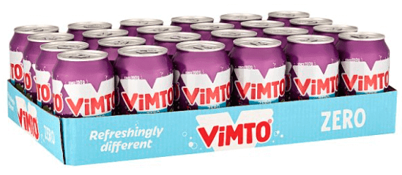 Vimto Fizzy Zero 330ml Case of 24