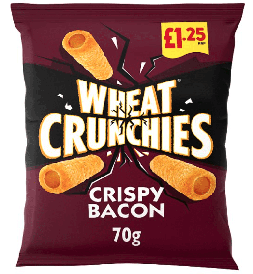 Wheat Crunchies Bacon Flavour 70g Box of 16 bags