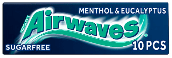 Wrigley s Airwaves Menthol & Eucalyptus Sugar Free Chewing Gum 30 Packets