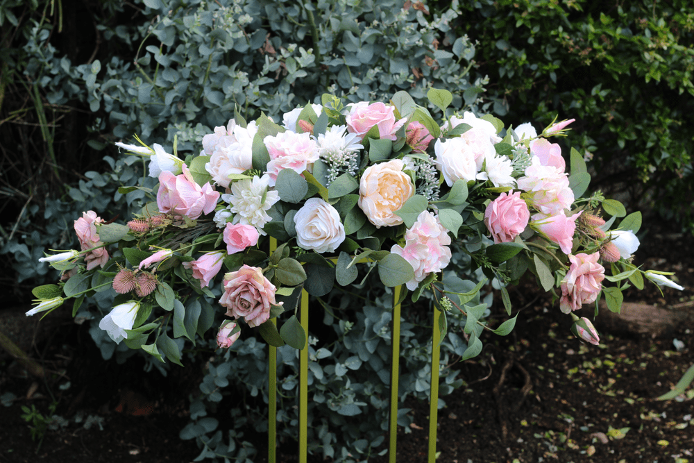 Artificial Blush Pink Table Centre Piece
