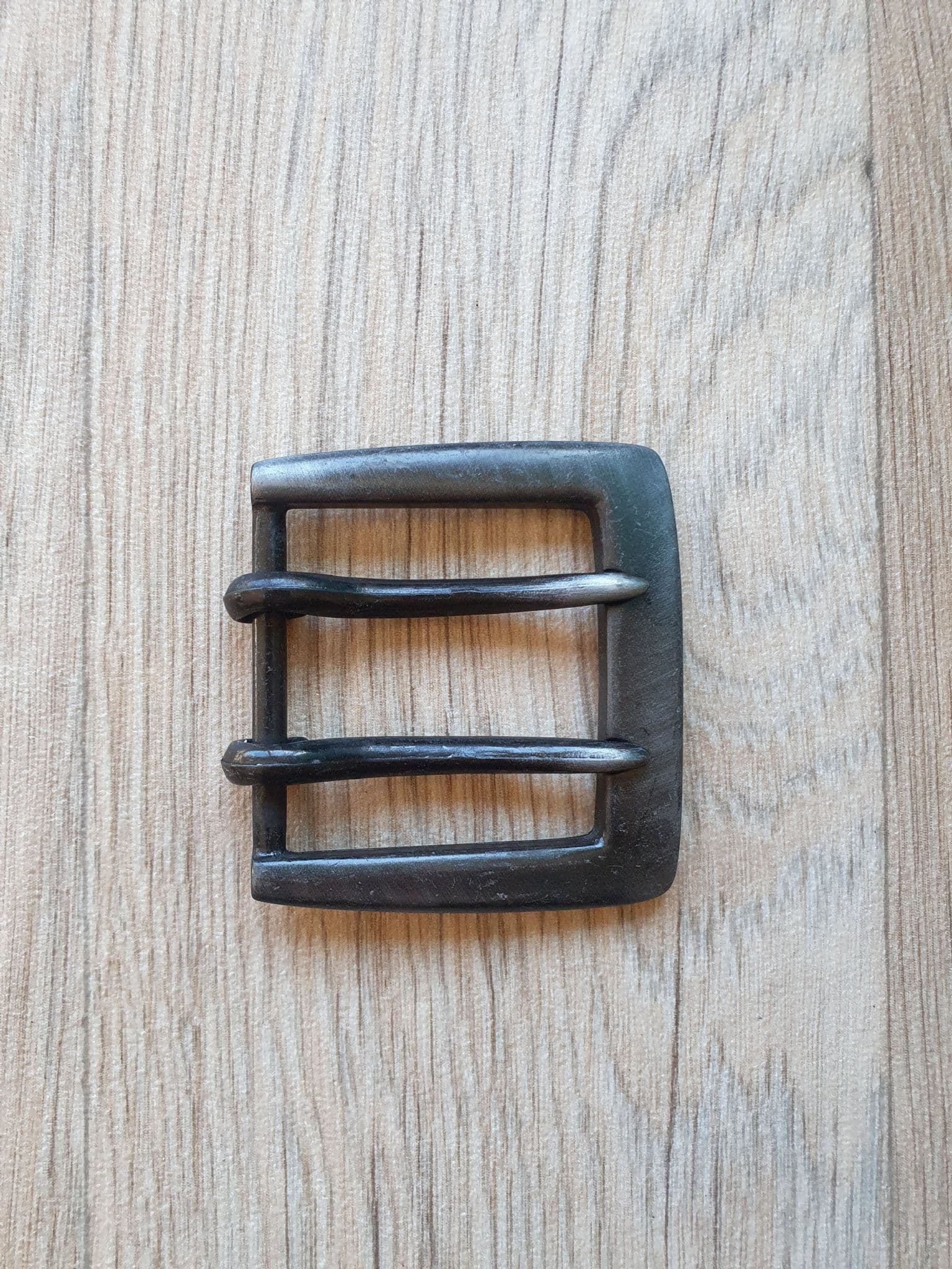 1 5" Washed Nickel Double Prong Buckle