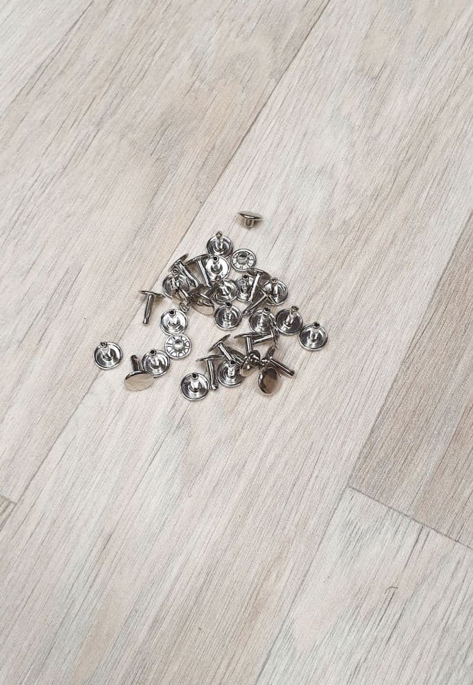 12mm Nickel Plated Double Capped Rivets
