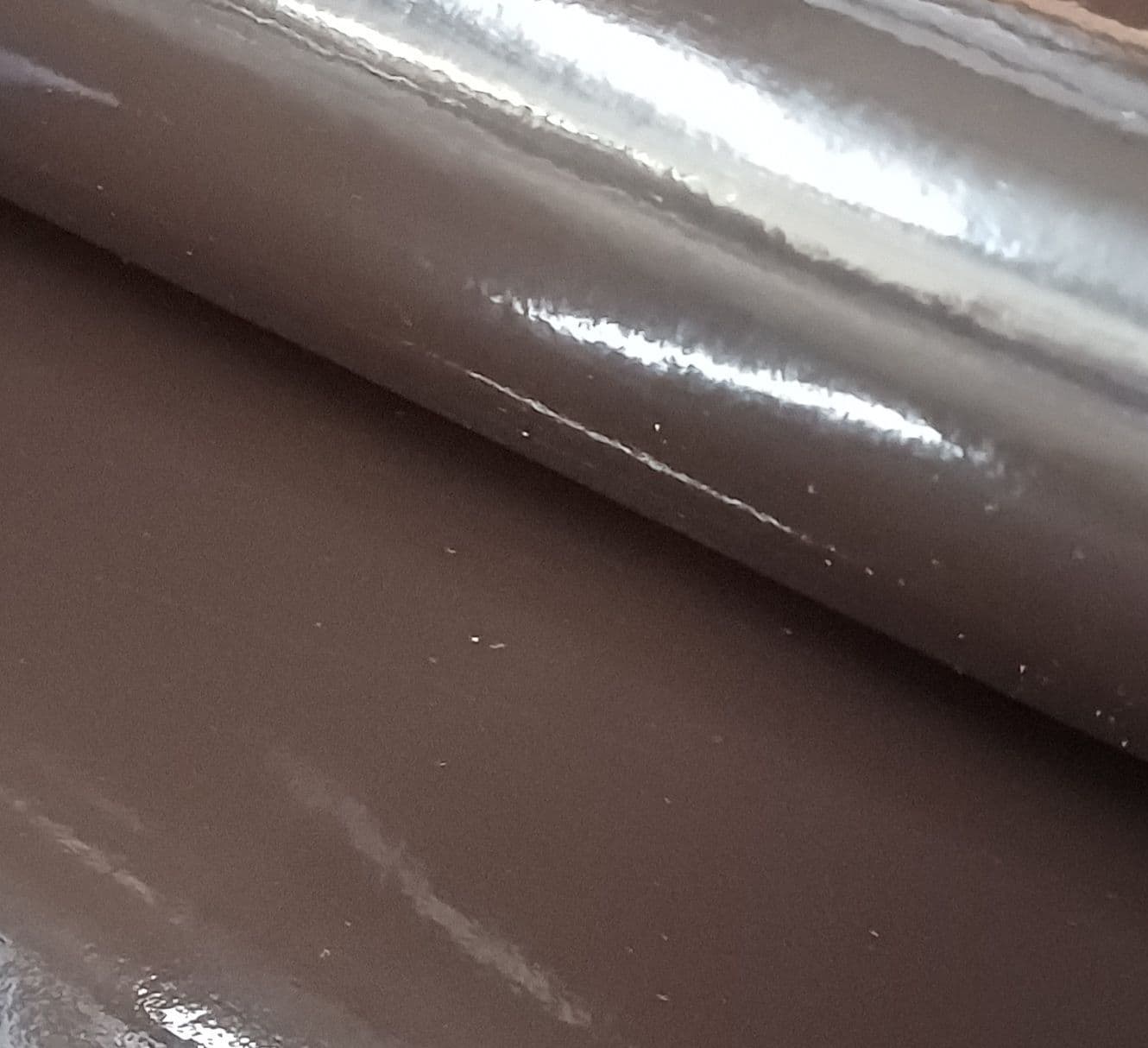 Brown Patent Leather Hides