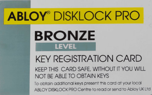 Genuine Abloy Disklock Pro Keys £8.50 - Next day delivery