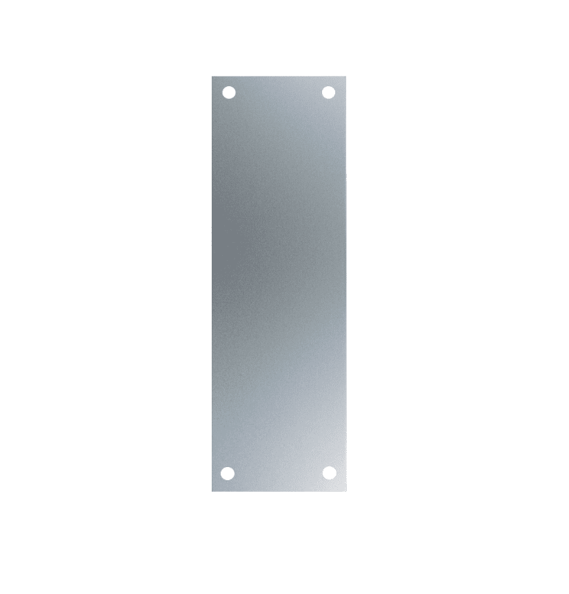 Asec 75mm Wide Plain Stainless Steel Plate £4.00