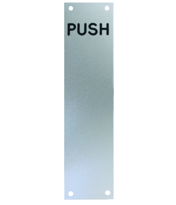 Asec 100 x 75mm Stainless Steel "Push" Plate £5.90