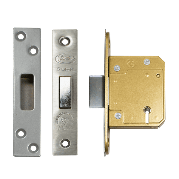 Asec AS11314 BS 5 Lever Mortice Deadlock £15.70 - Next day delivery