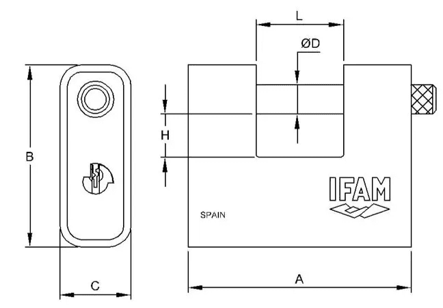 IFAM ARM-90 Armoured Padlocks- 90mm £34.20