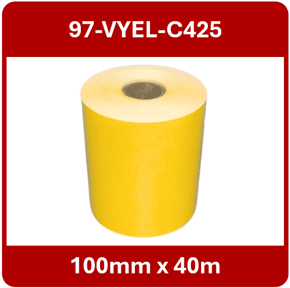 97-VYEL-C425 100mm x 40m Continuous Vinyl Roll