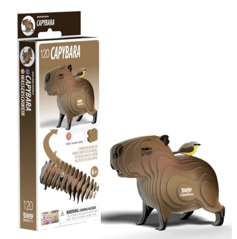 Capybara Eugy 3D Cardboard Model Kit