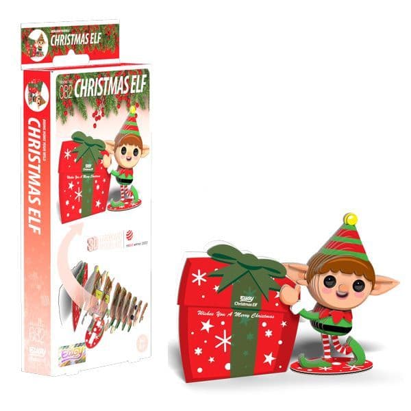 Christmas Elf Eugy 3D Cardboard Model Kit