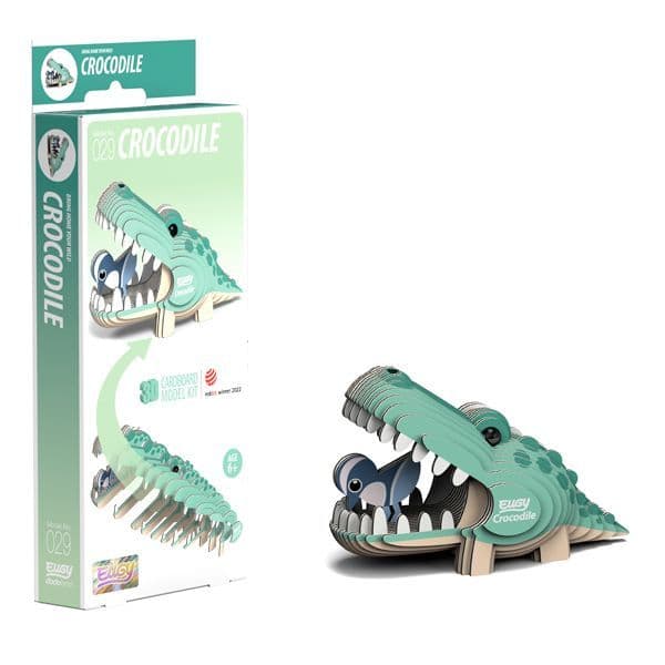 Crocodile Eugy 3D Cardboard Model Kit