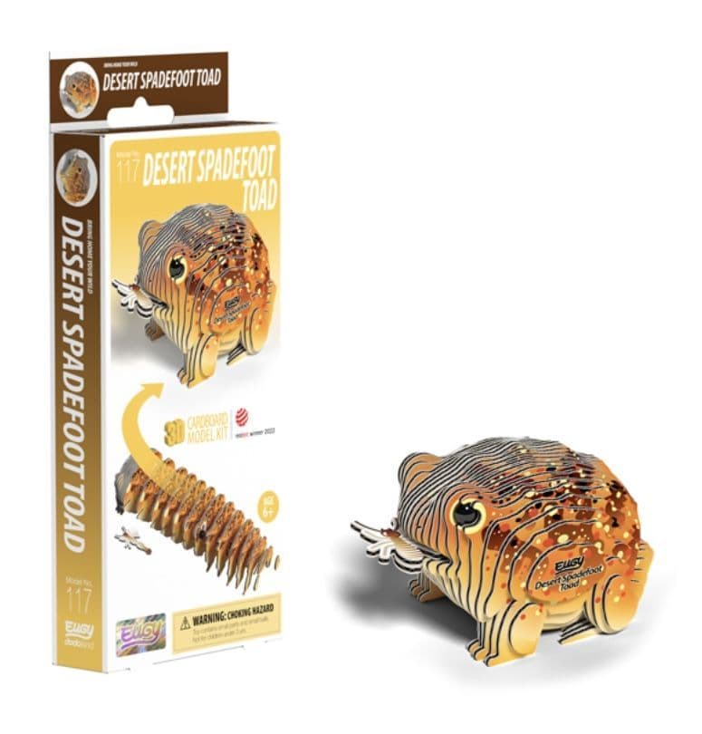 Desert Spadefoot Toad Eugy 3D Cardboard Model Kit
