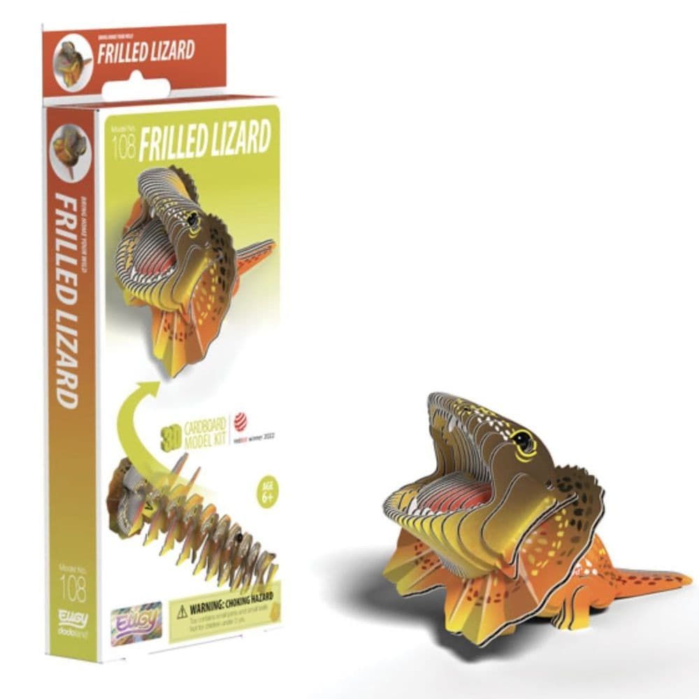 Frilled Lizard Eugy 3D Cardboard Model Kit